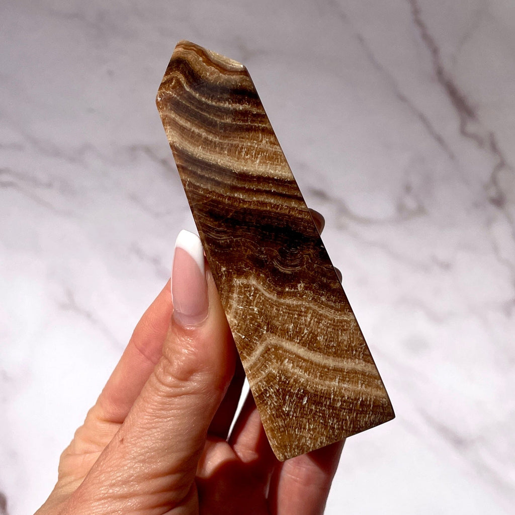 CHOCOLATE CALCITE TOWER (3) – The Crystal Avenues